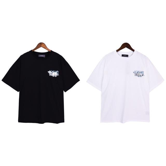 AMIRI Flower Tee T-Shirt Black White Reps Replica Ninjahype Dhgate repdog