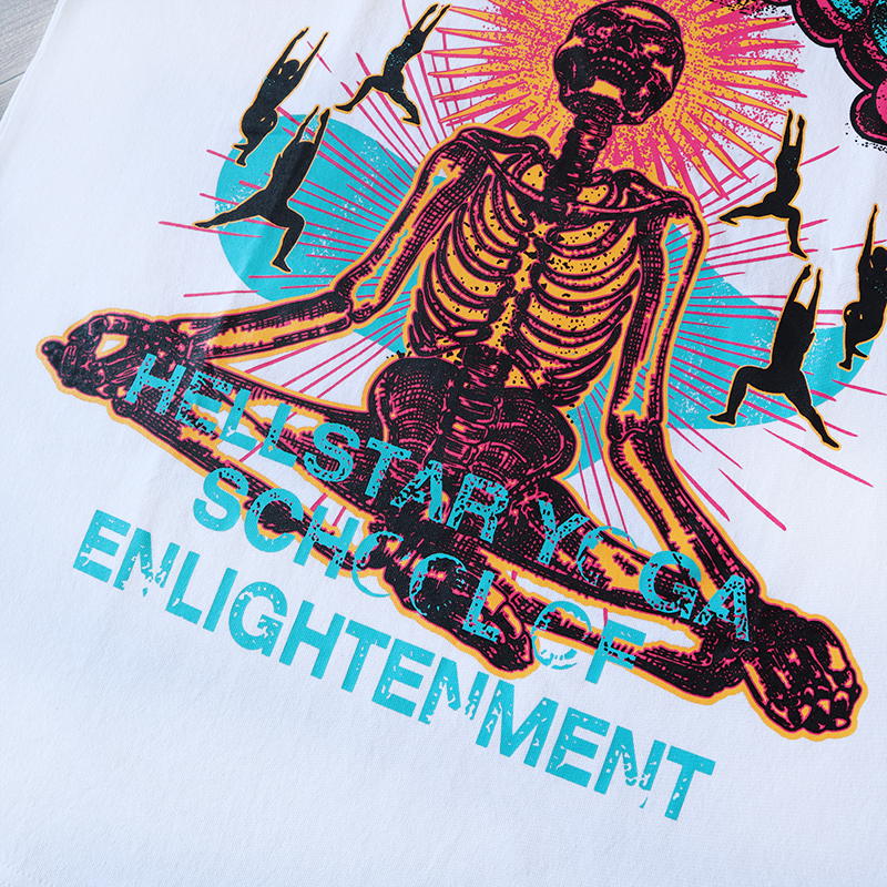 Hellstar Studios Nirvana Skeleton Tee T-Shirt White Black