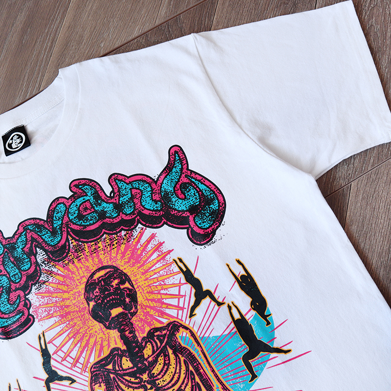 Hellstar Studios Nirvana Skeleton Tee T-Shirt White Black