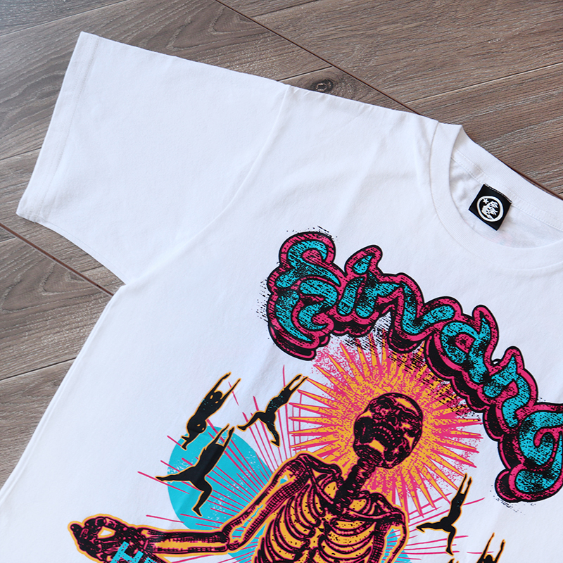 Hellstar Studios Nirvana Skeleton Tee T-Shirt White Black