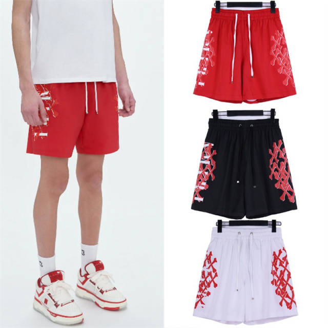 Amiri Bone Shorts Men Black White Red Reps Replica Ninjahype Dhgate ...