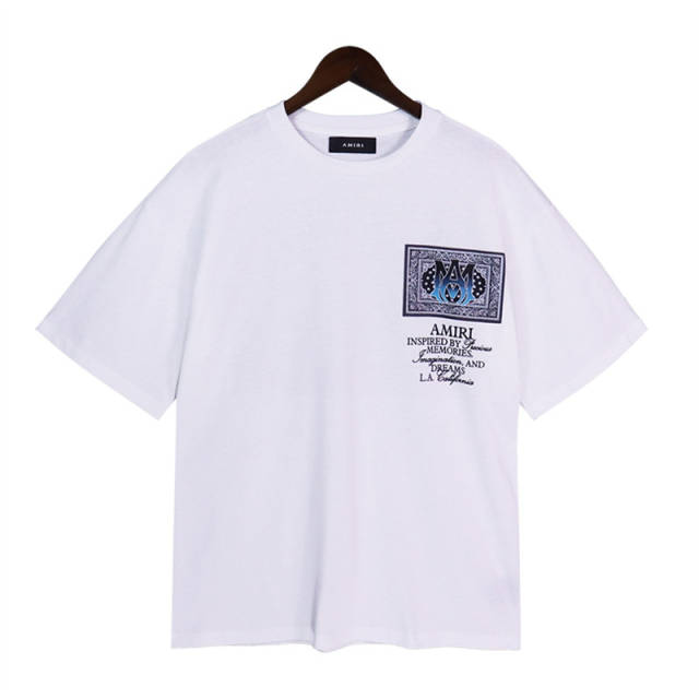 Amiri 23SS Bandana Rug T-Shirt White Black