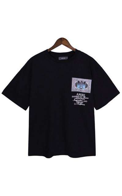 Amiri 23SS Bandana Rug T-Shirt White Black