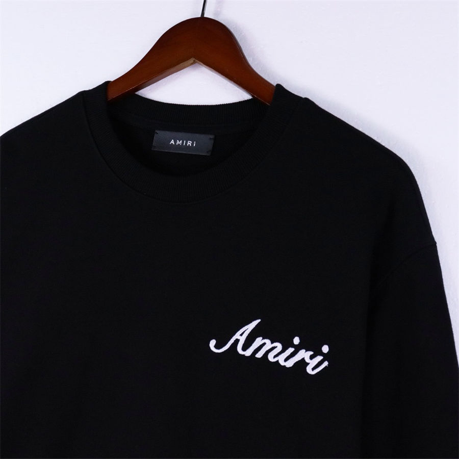 Amiri Fonts Sweatshirt White Black