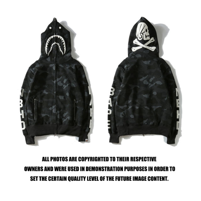 BAPE Skull Dark Camo Color Full Zip Hoodie