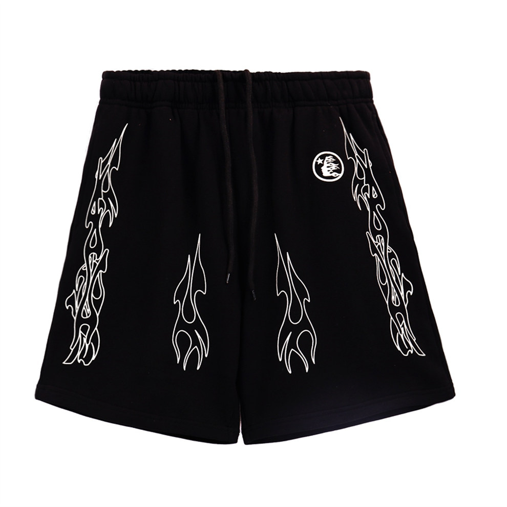 Hellstar Studios Flame Black Shorts