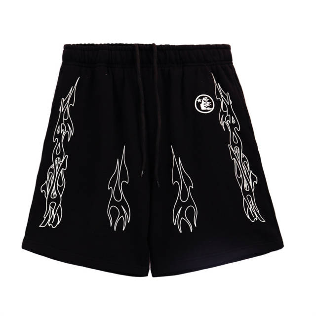 Hellstar Studios Flame Black Shorts