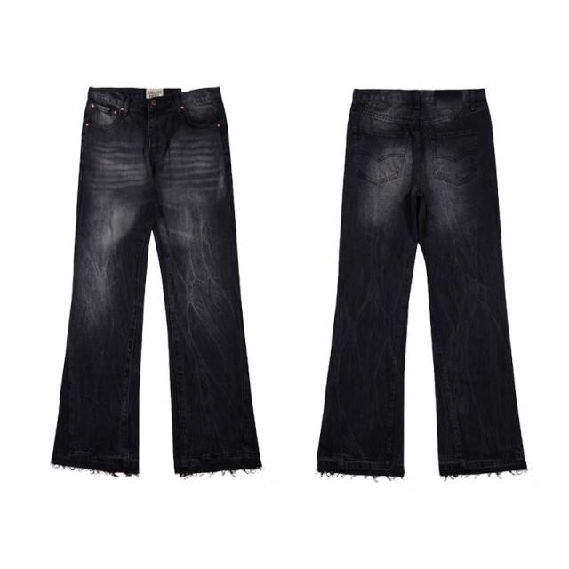 Gallery Dept splash ink bell-bottom jeans black
