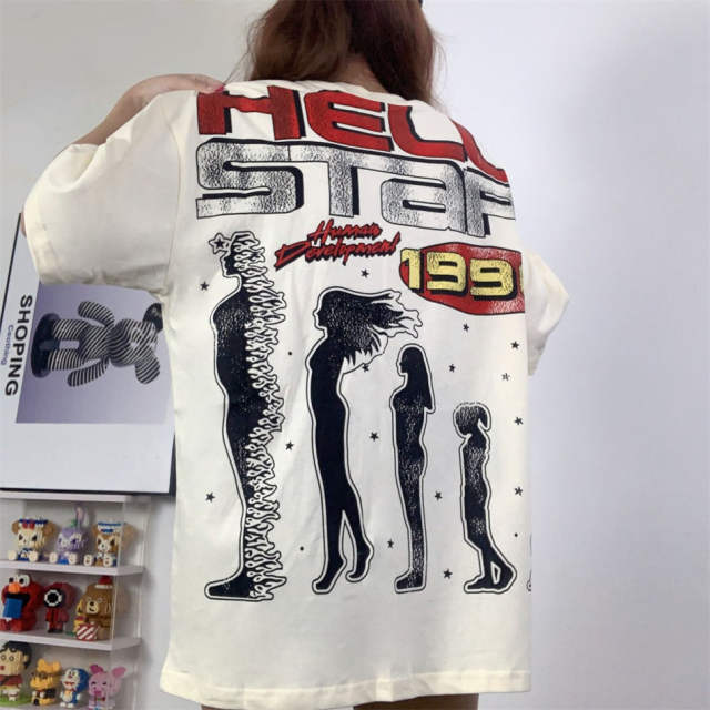 Hellstar studios globe tee black beige