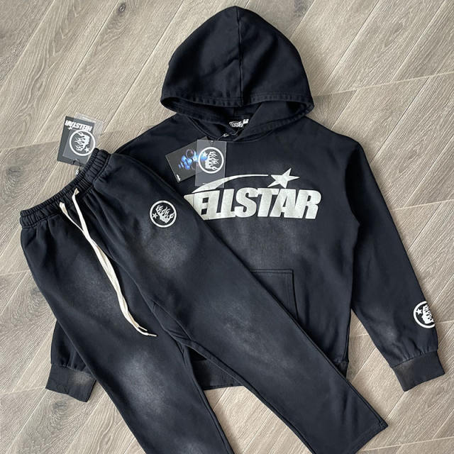 Hellstar starfish printing black suit