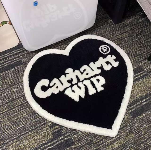 Carhartt WIP Heart-shaped Rugs Black Red