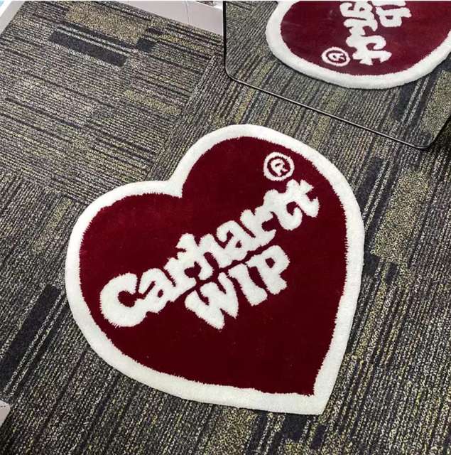 Carhartt WIP Heart-shaped Rugs Black Red