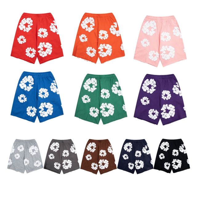 Denim Tears Cotton Flower Foamed Print Shorts 11 colors
