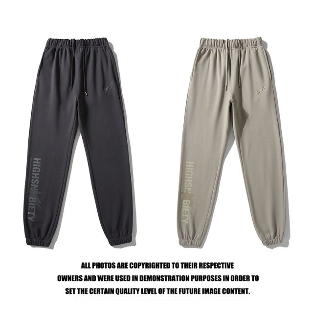 BAPE Uppercase Letter Print Sweatpants black grey