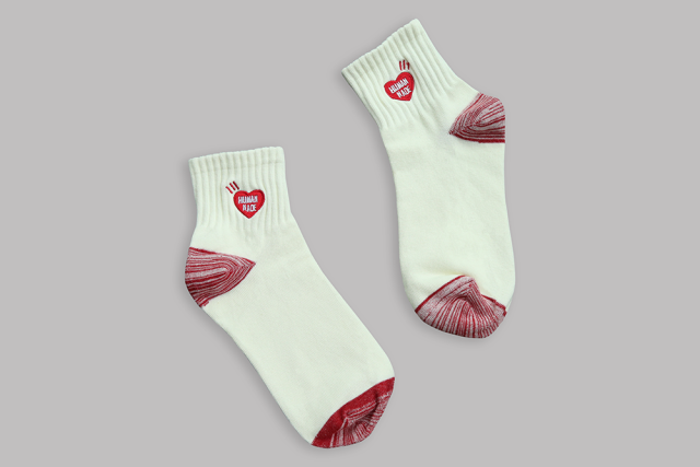 Human Made Love Heart Embroidered Patchwork Socks