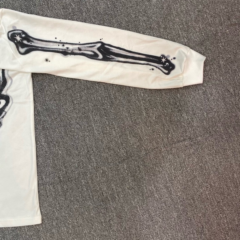 Hellstar Human Skeleton Long Sleeve White