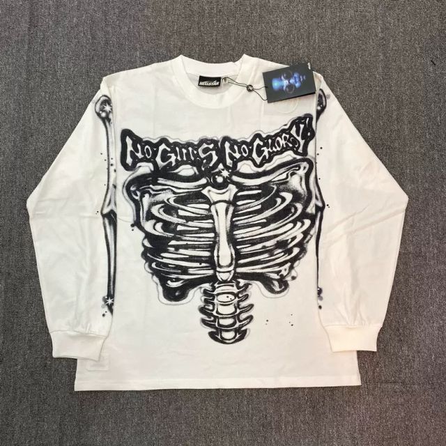 Hellstar Human Skeleton Long Sleeve White