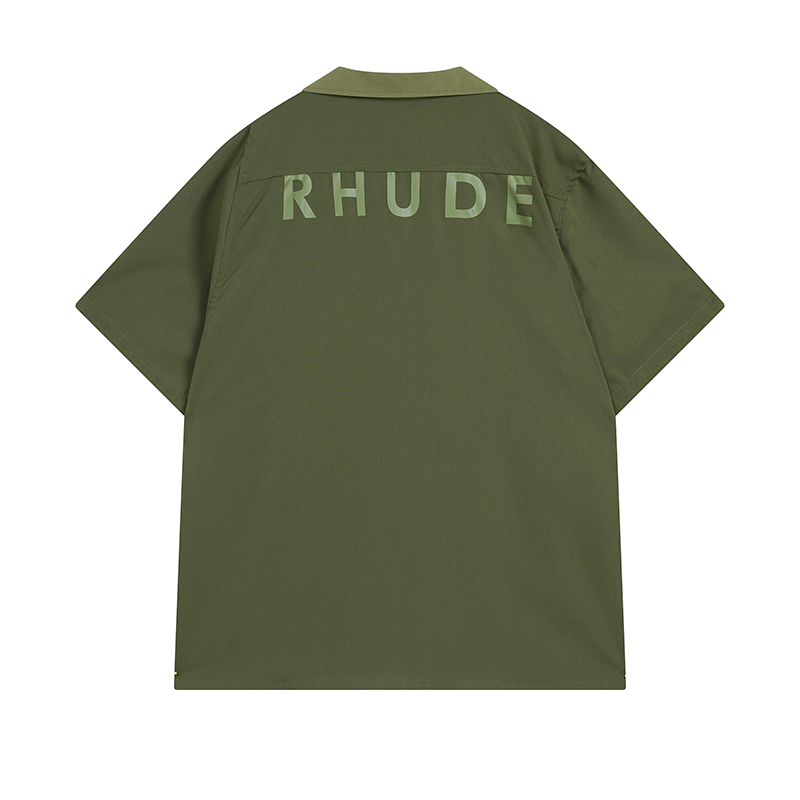 Rhude Embroidered Letter Polo Shirt 4 Colors