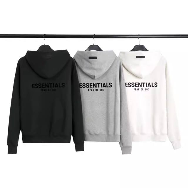 ESSENTIALS Flocked Print Hoodie / Crewneck