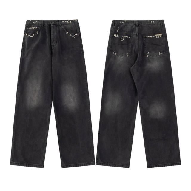 BLCG Letter Barrage Denim Jeans Style 2