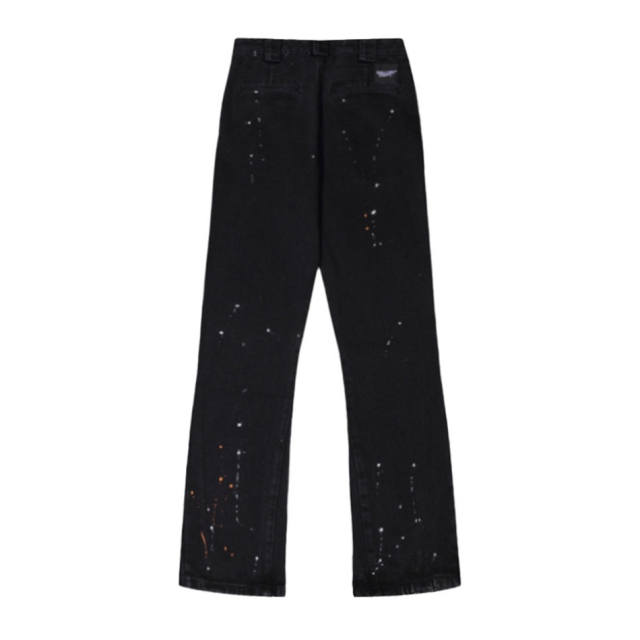 Gallery Dept splash ink bell-bottom jeans black