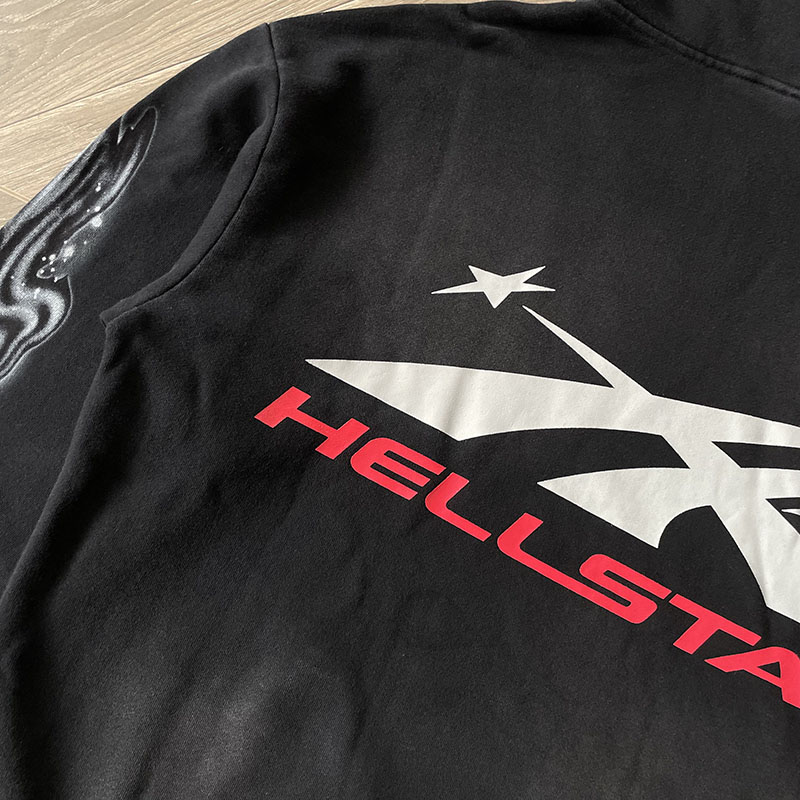 Hellstar starfish printing black suit