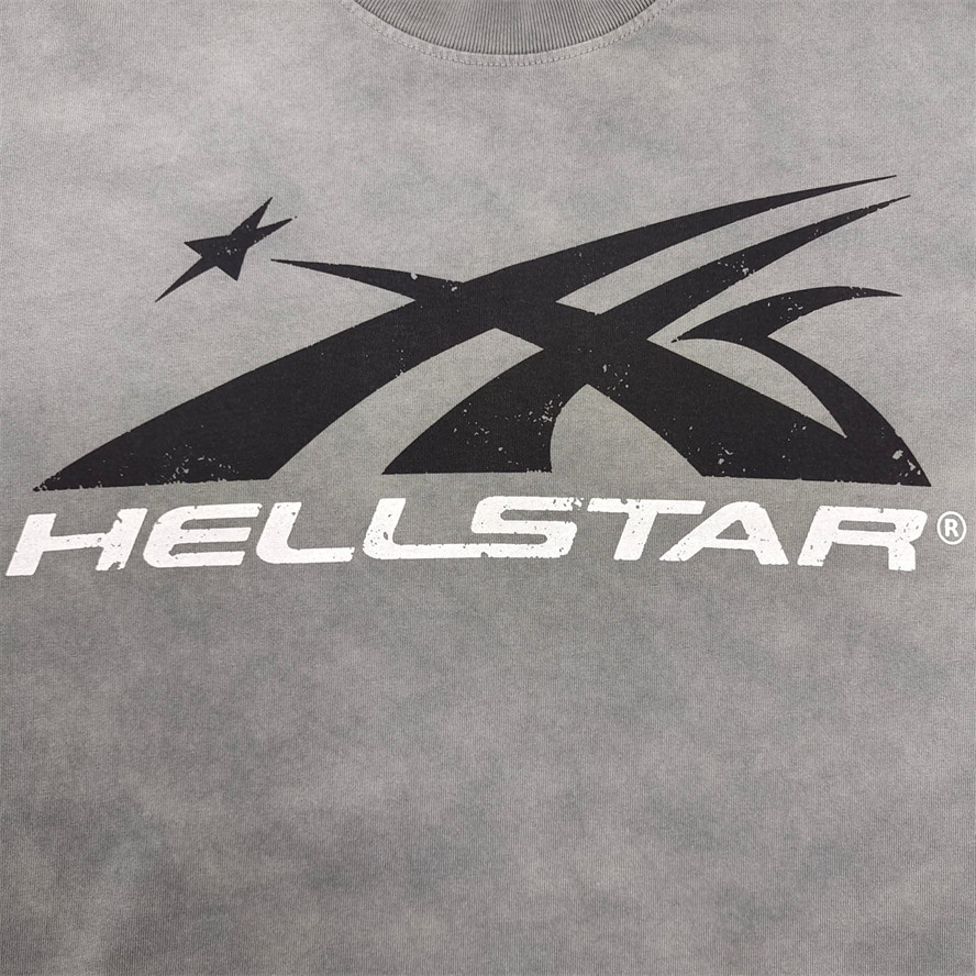 1:1 quality version Hellstar 1996 Pixel Letter Logo Long Sleeve T-Shirt ...