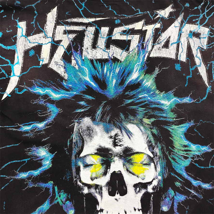 1:1 quality version Hellstar 1996 Pixel Letter Logo Long Sleeve T-Shirt ...