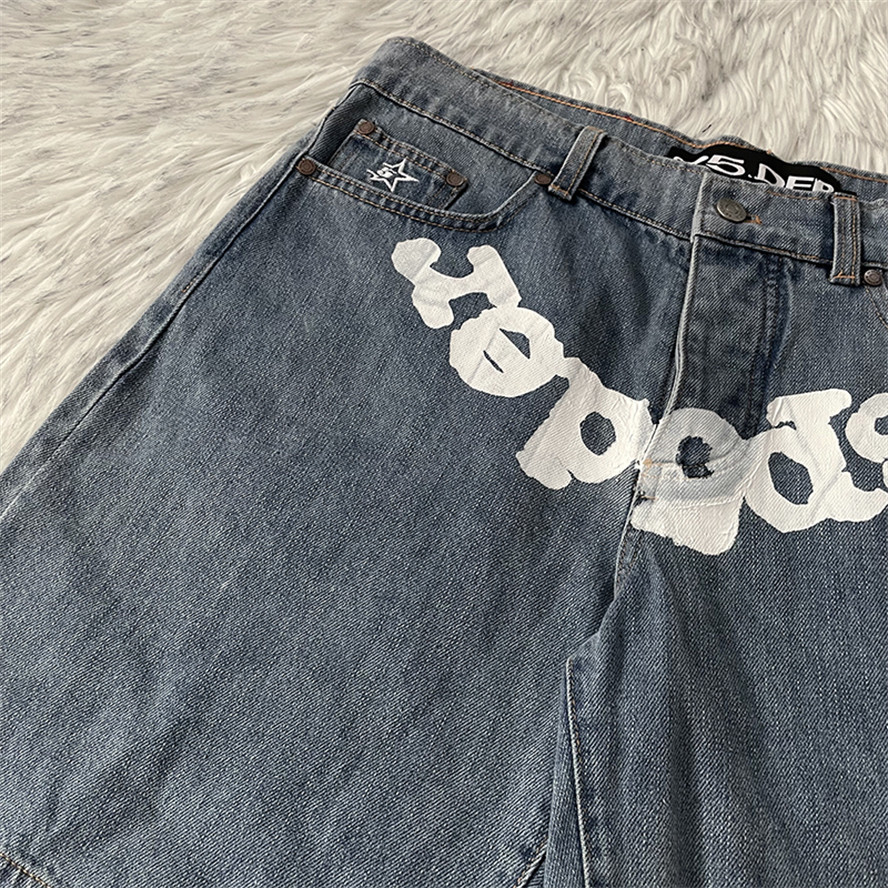 Sp5der Denim Shorts