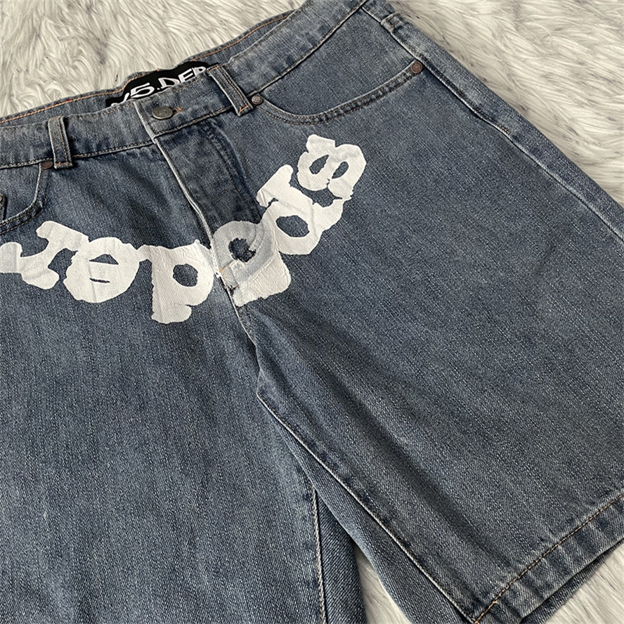 Sp5der Denim Shorts