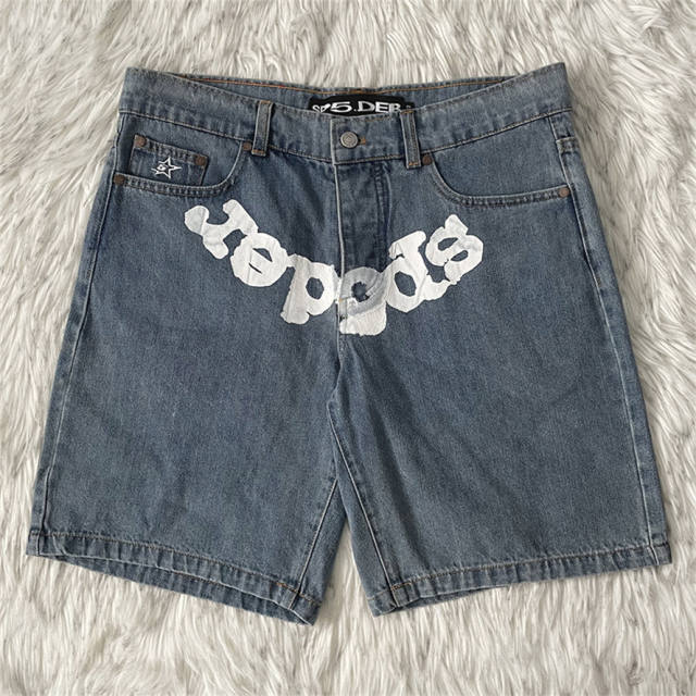 Sp5der Denim Shorts