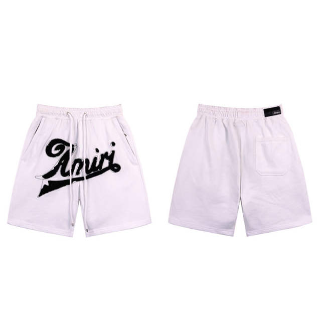 Amir* Embroidery Shorts Black White