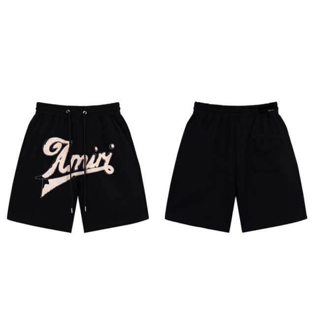 Amir* Embroidery Shorts Black White