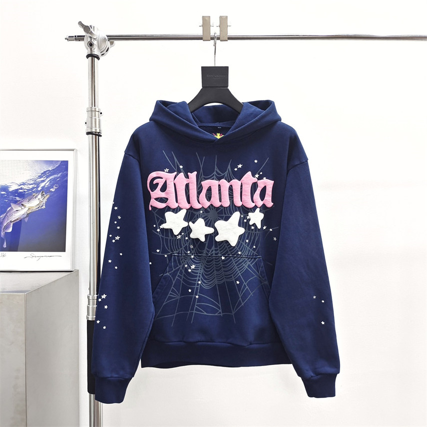 Sp5der Atlanta Stars Black Hoodie Pants Tracksuit