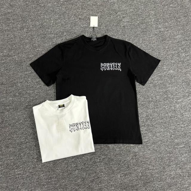 Corteiz Gun Lettering Tee White Black
