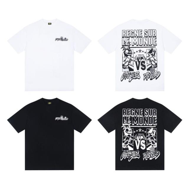Corteiz Gun Lettering Tee White Black