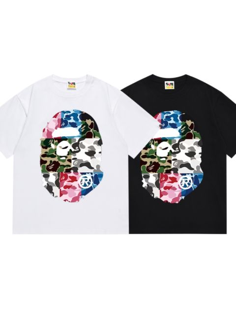 Bape Camouflage Colorblock Ape Head Tee 2 colors