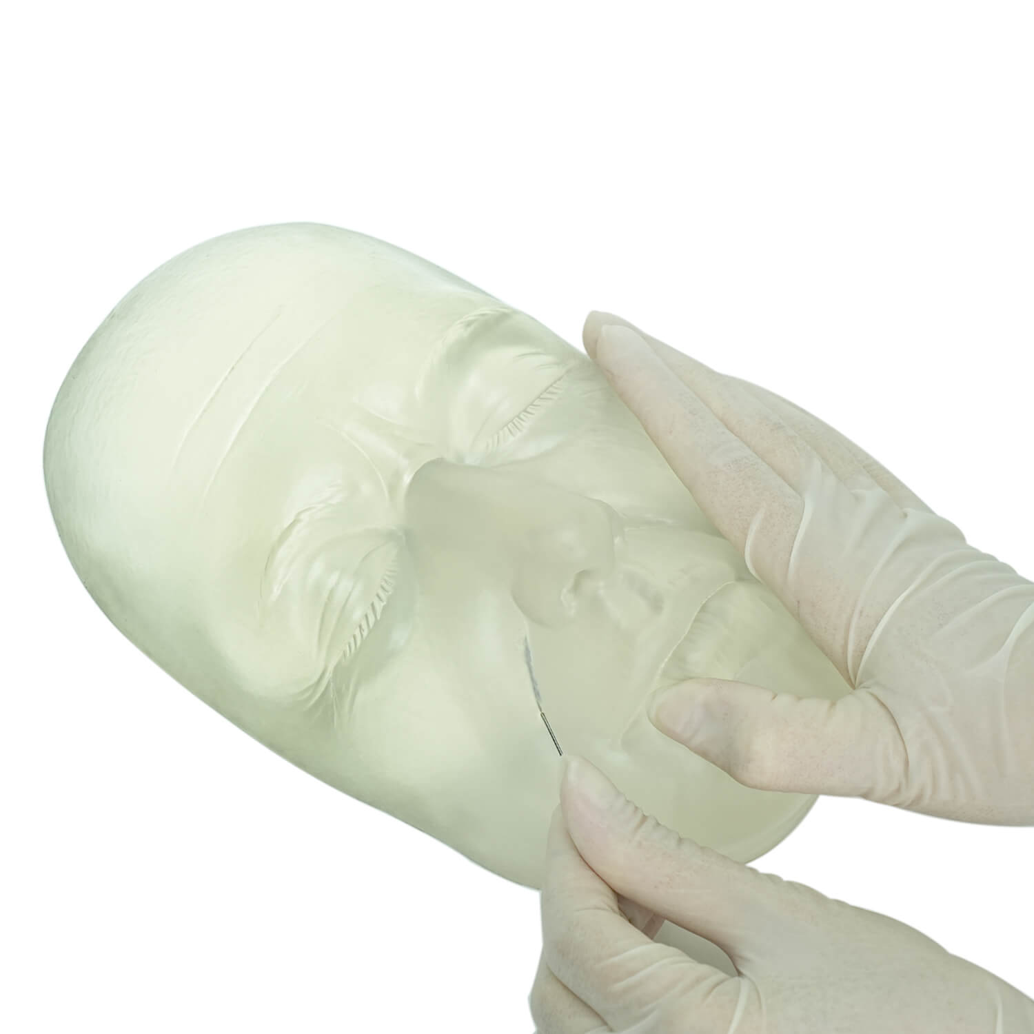 Transparent Mannequin Face for Facial Injection and Thread Lifting Training