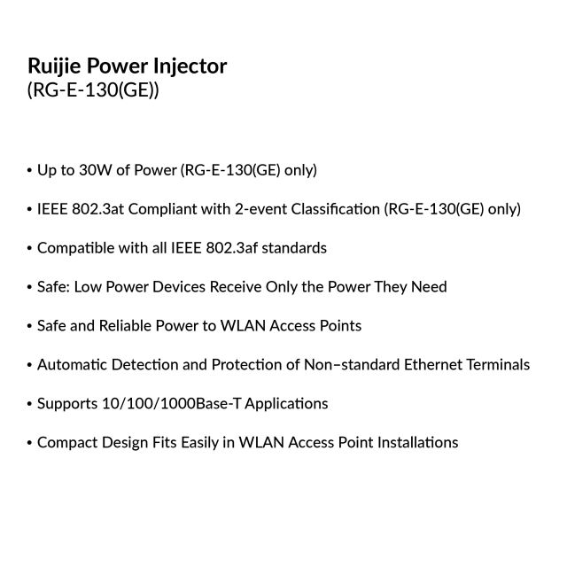Ruijie Power Injector RG-E-130(GE)