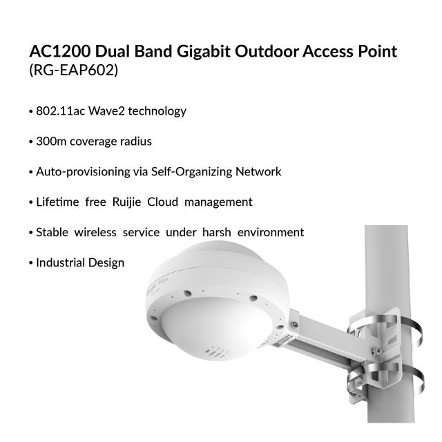 Ruijie AC1200 Dual Band Outdoor Access Point RG-EAP602