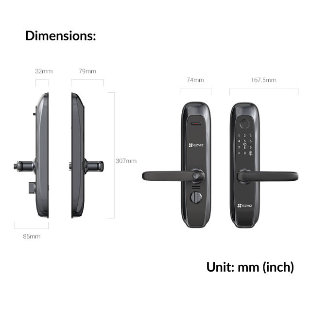 Smart Fingerprint Lock | CS-L2S-11FCP(A0)(Black)