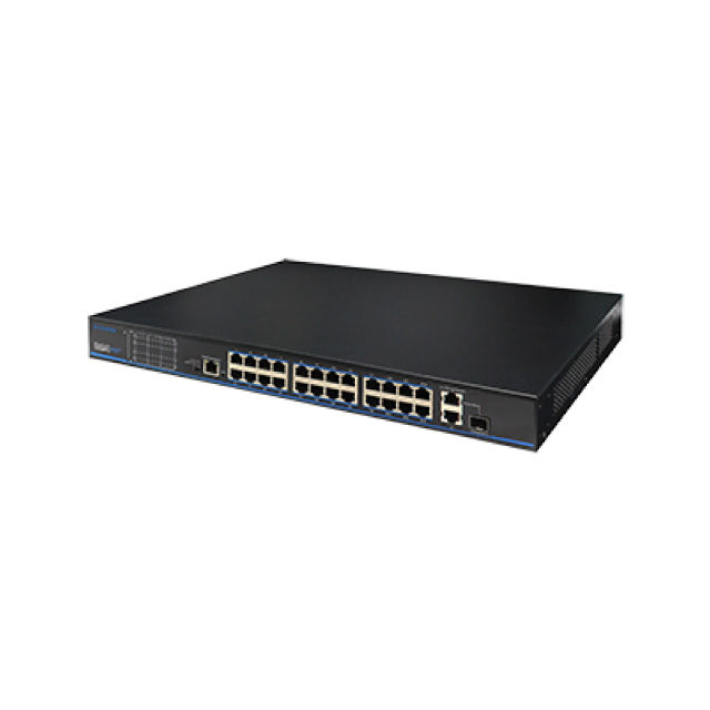 24-Port PoE+ 2-Port Gigabit RJ-45 Ethernet Switch | UTP3226TS-PSB
