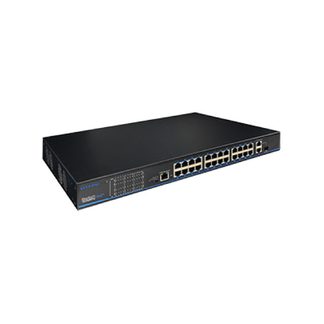 24-Port PoE+ 2-Port Gigabit RJ-45 Ethernet Switch | UTP3226TS-PSB