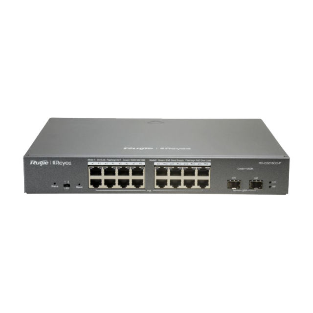 Ruijie 16-Ports Cloud Managed PoE Switch RG-ES218GC-P
