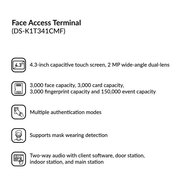 Face Access Terminal | DS-K1T341CMF