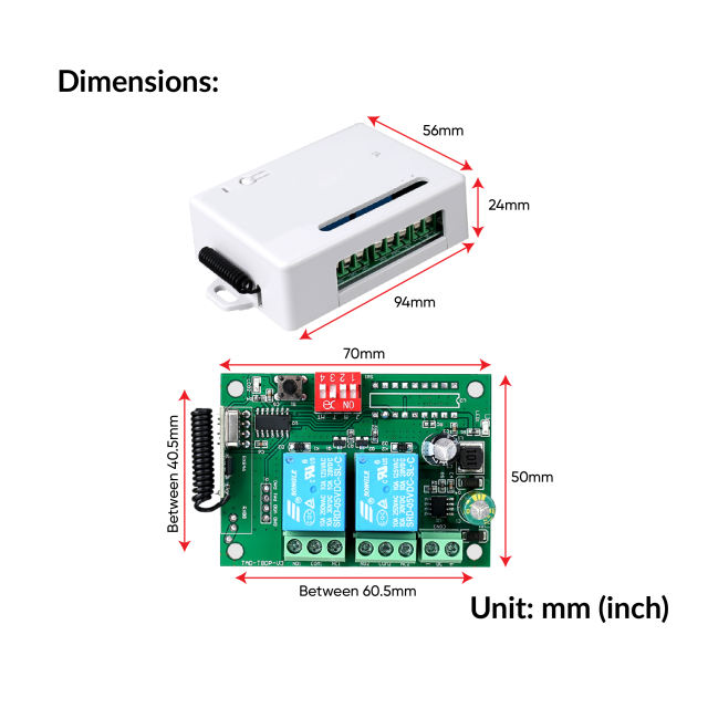 Remote Control for Door Access/Barriers (50M/300M)