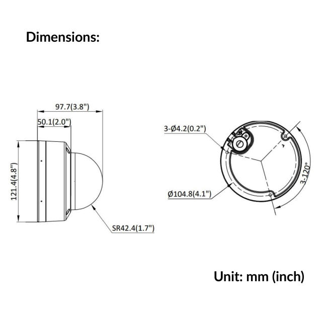 4MP Dual Light Fixed Dome Network Camera | DS-2CD1143G2-LIU