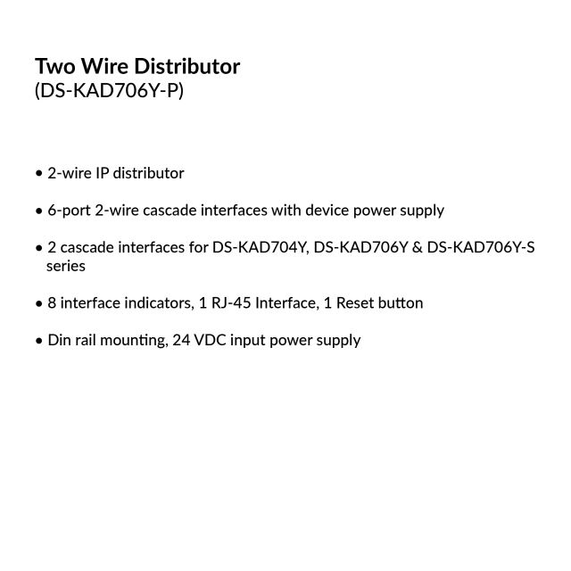 Two-wire IP Distributor | DS-KAD706Y-P