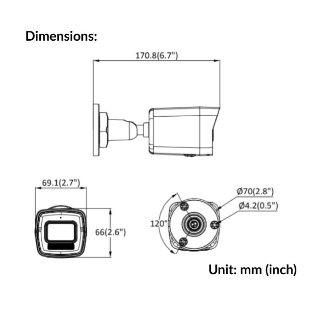 2 MP Fixed Bullet Network Camera | DS-2CD1023G2-LIU(F)