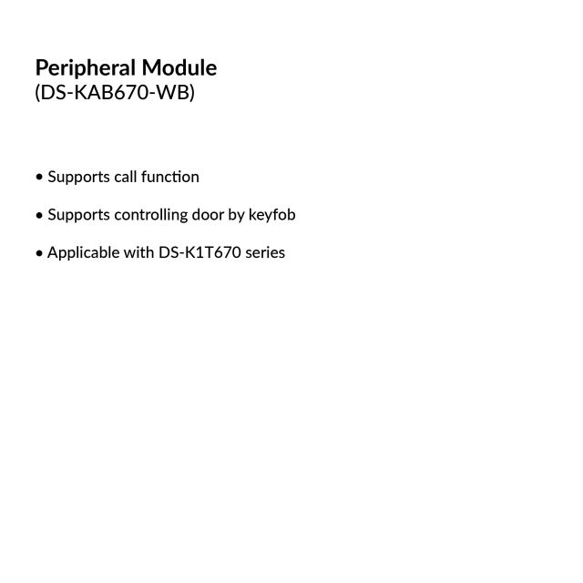 Peripheral Module | DS-KAB670-WB